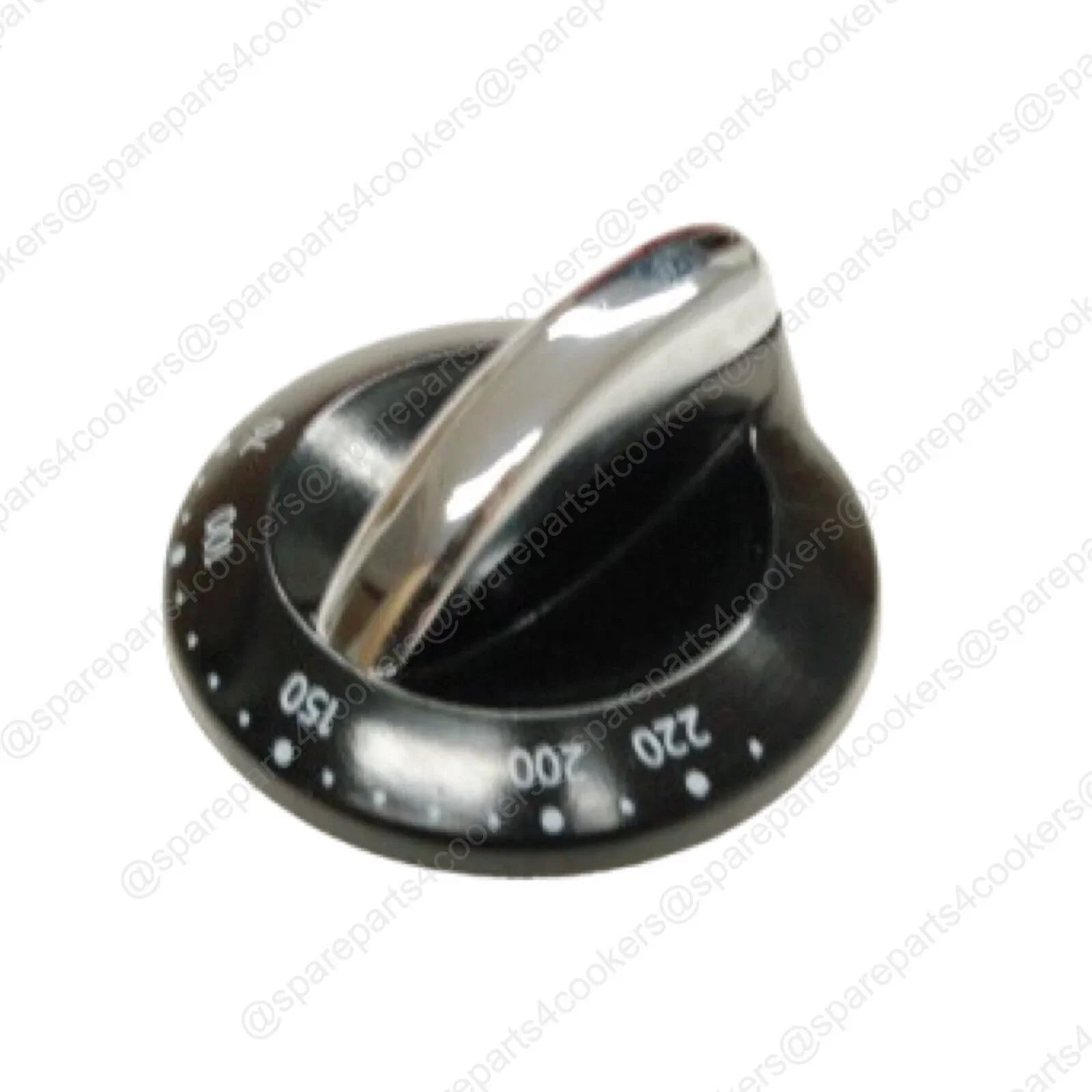 AGA 6-4 Genuine Fan Oven Control Knob in Black and Chrome AG4M251146 ...