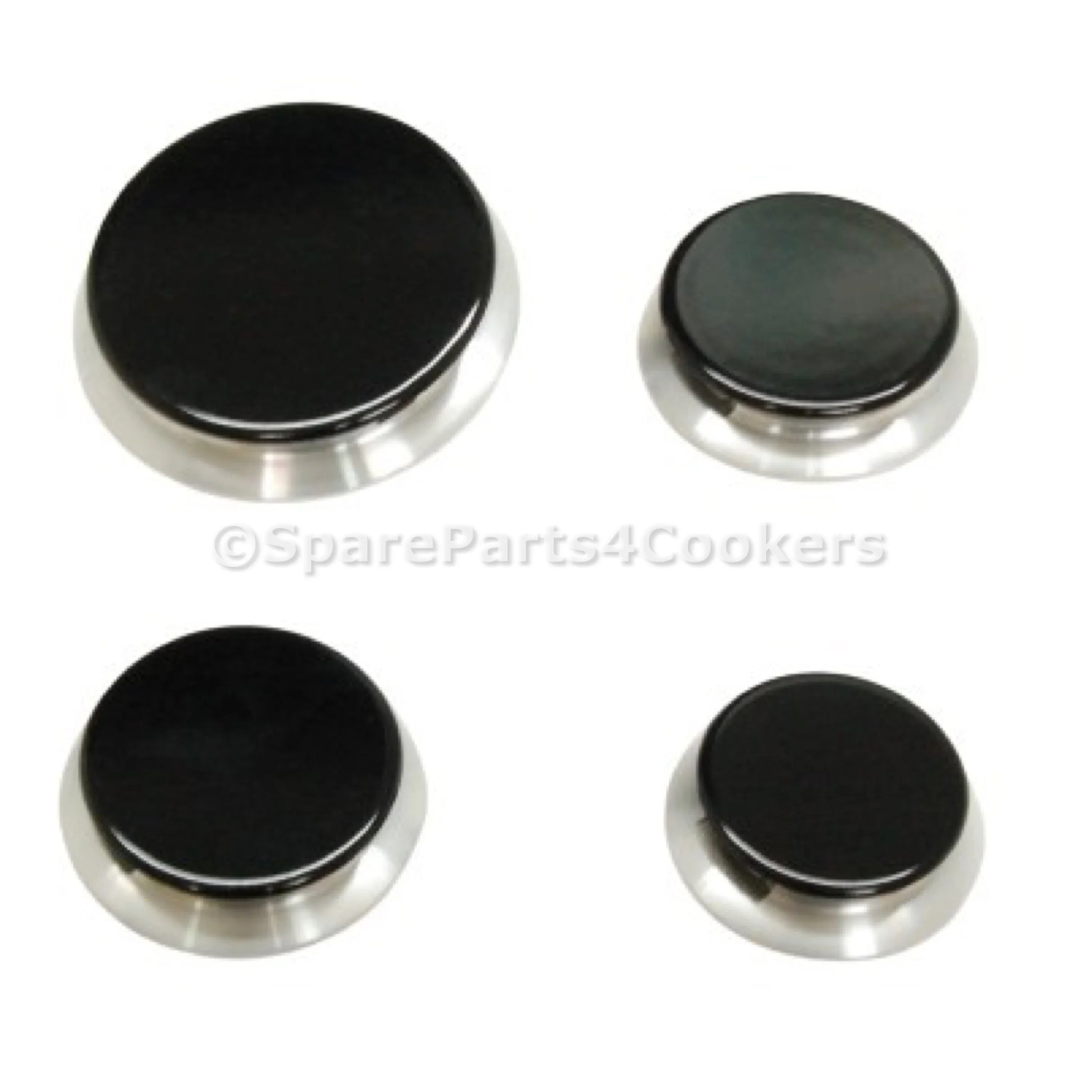 LEISURE RANGEMASTER Hob Burners and Caps Set of Four 1 Large, 2 Medium ...