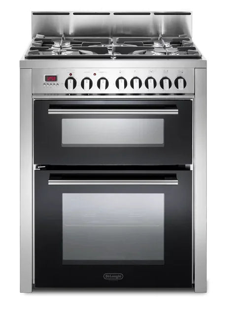 DeLonghi DDC 707 DF Modern 70cm Double cavity Gas Range Cooker Steel ...