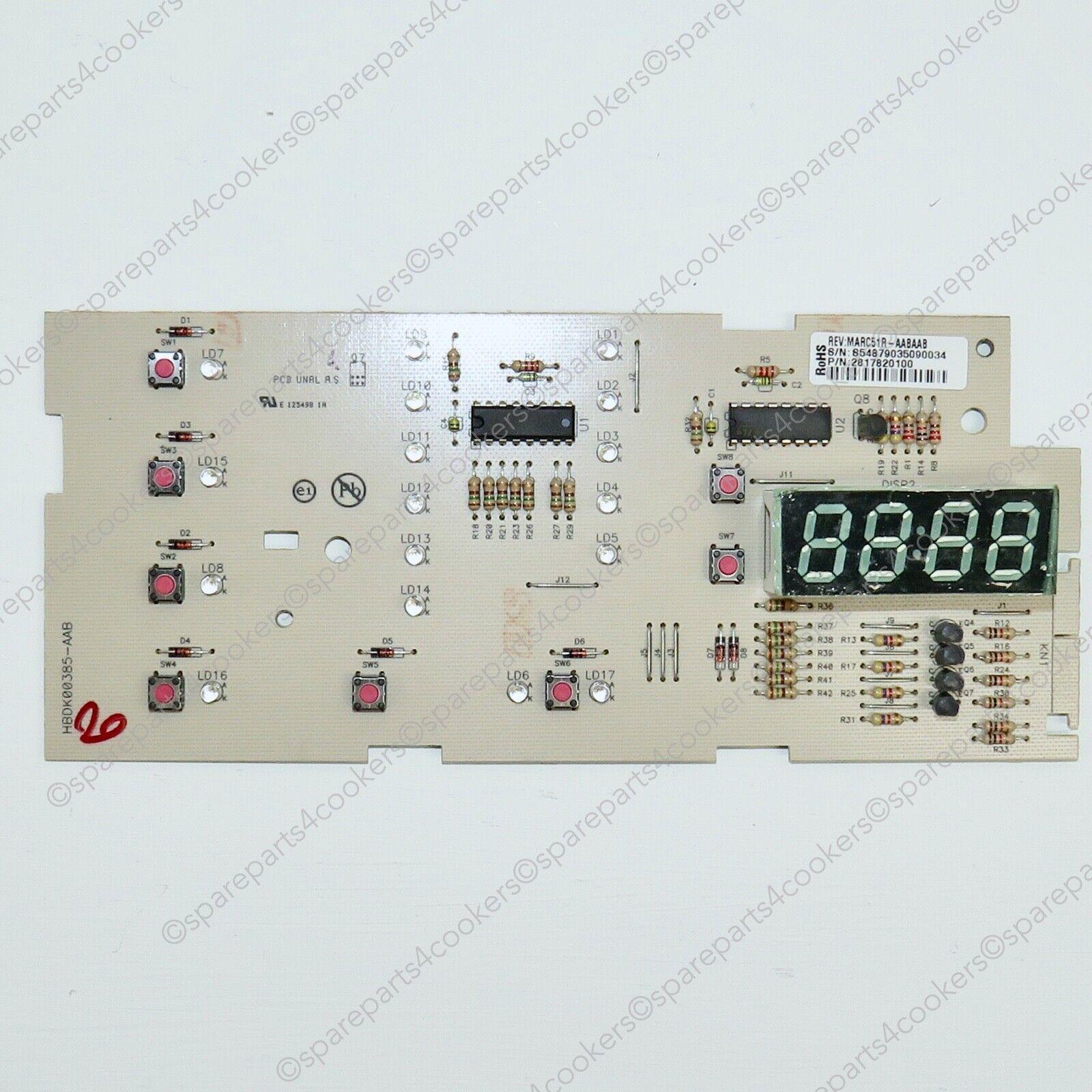 BEKO Genuine Washing Machine Display Board BEK2817820100 2817820100 ...