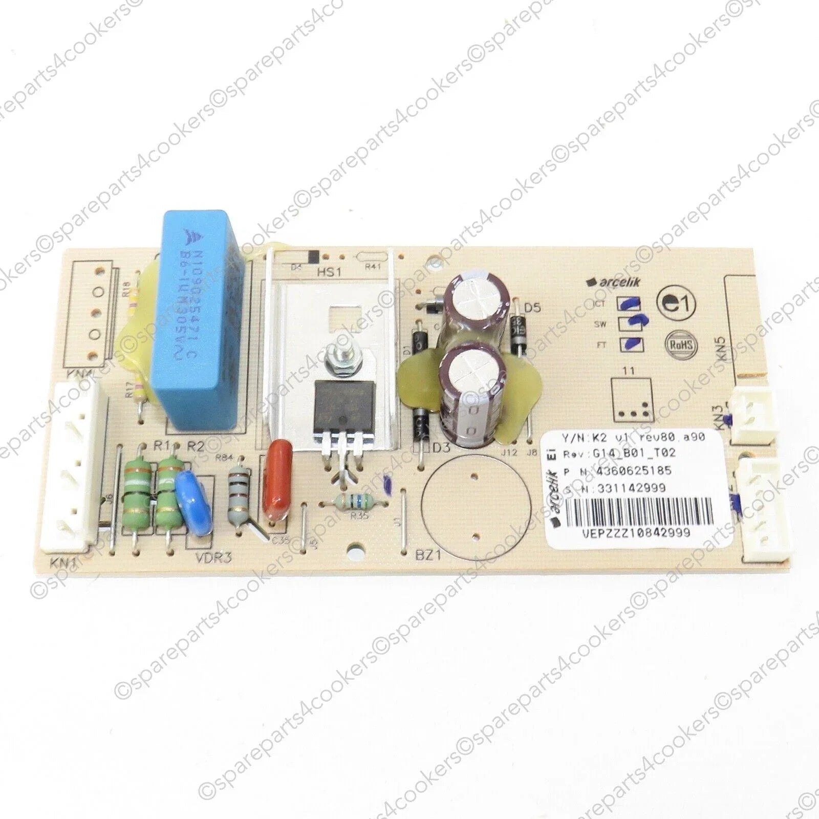 BEKO PCB Control Board Module 4360620185 – SpareParts4Cookers Ltd