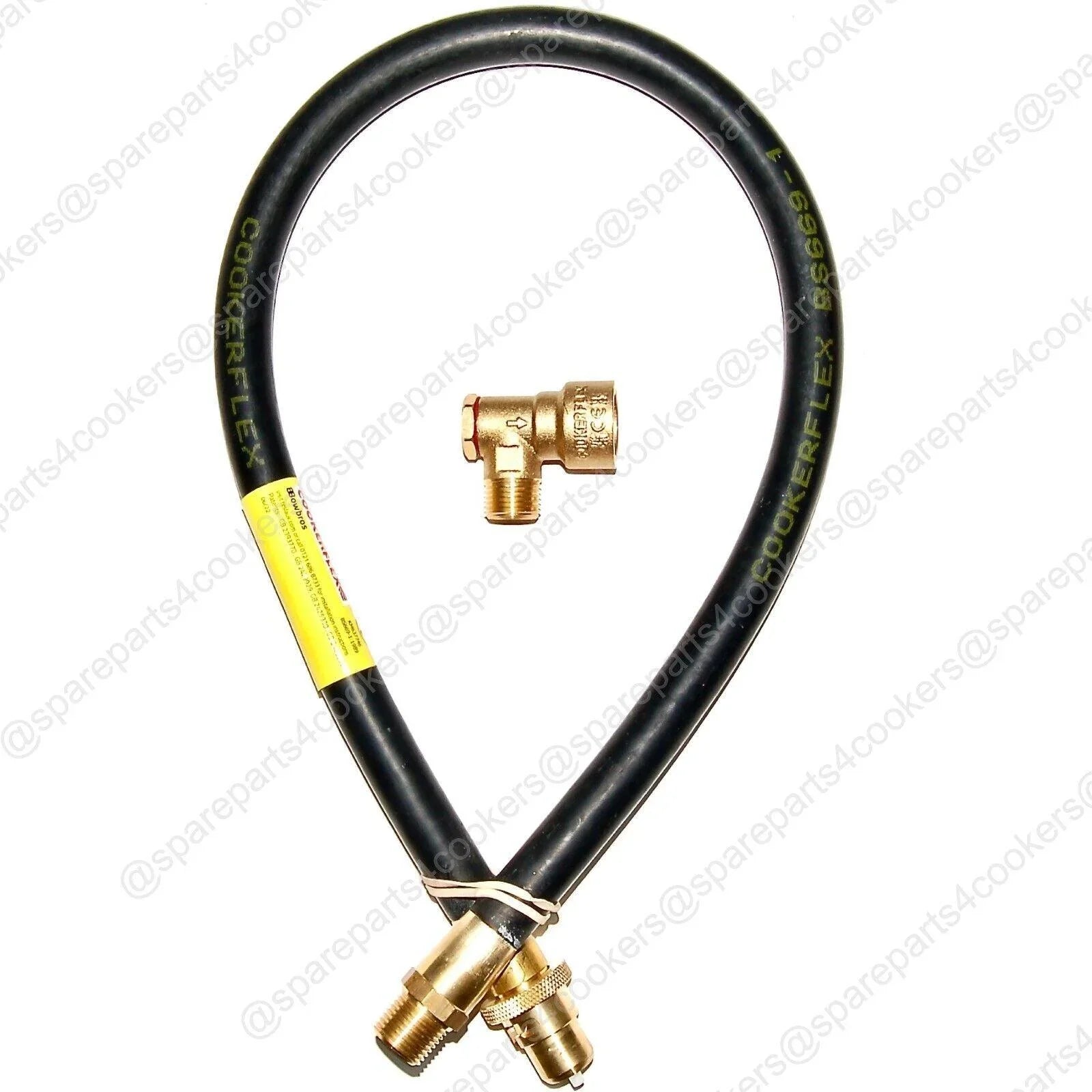 GAS COOKER HOSE 3FT x 1/2" Bayonet NG - BS669-1 + BAYONET ...