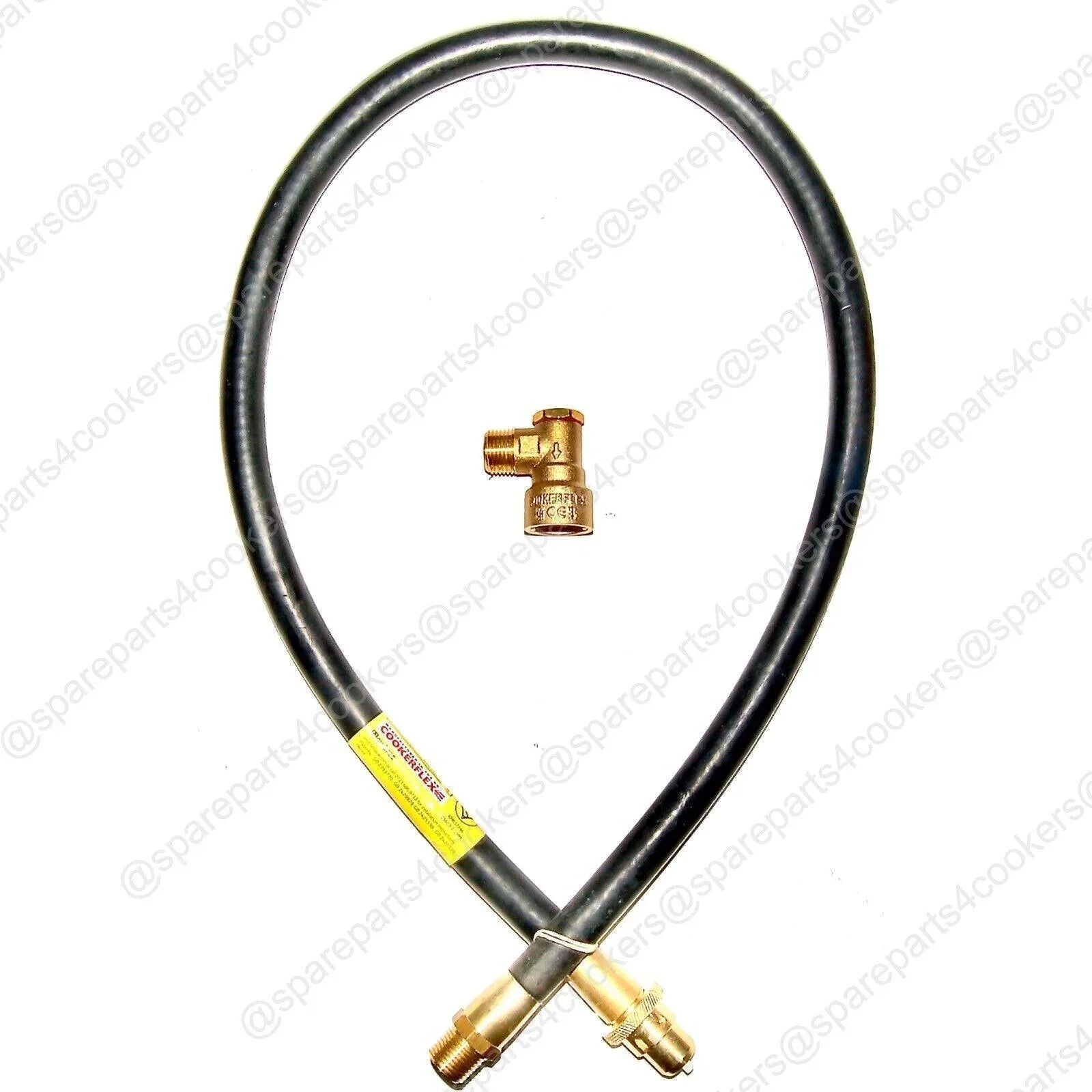 GAS COOKER HOSE 4FT x 1/2" Bayonet NG - BS669-1 + BAYONET ...