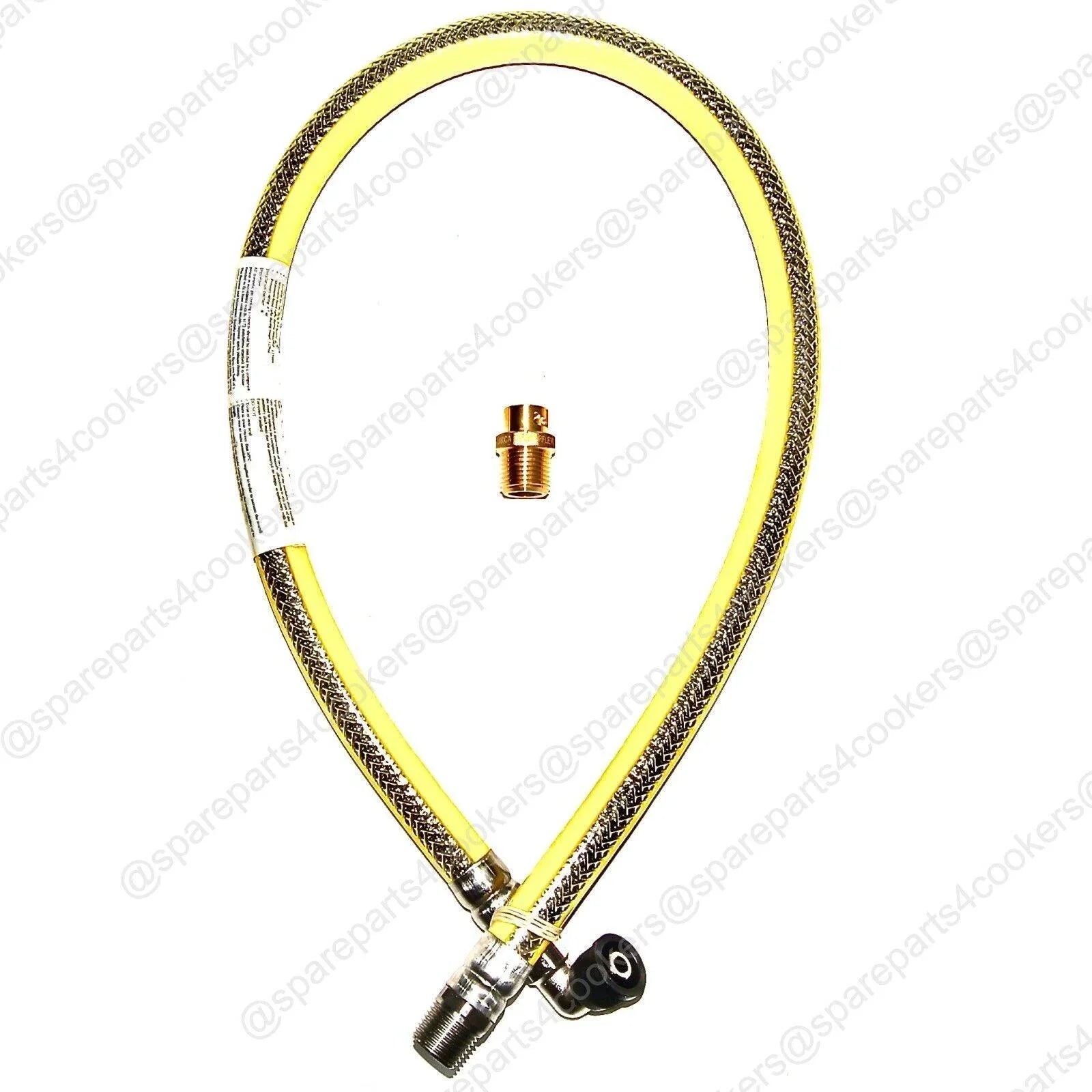 GAS COOKER HOSE + BAYONET 1250mm x 1/2" Micropoint - EN14800 NG + LPG ...